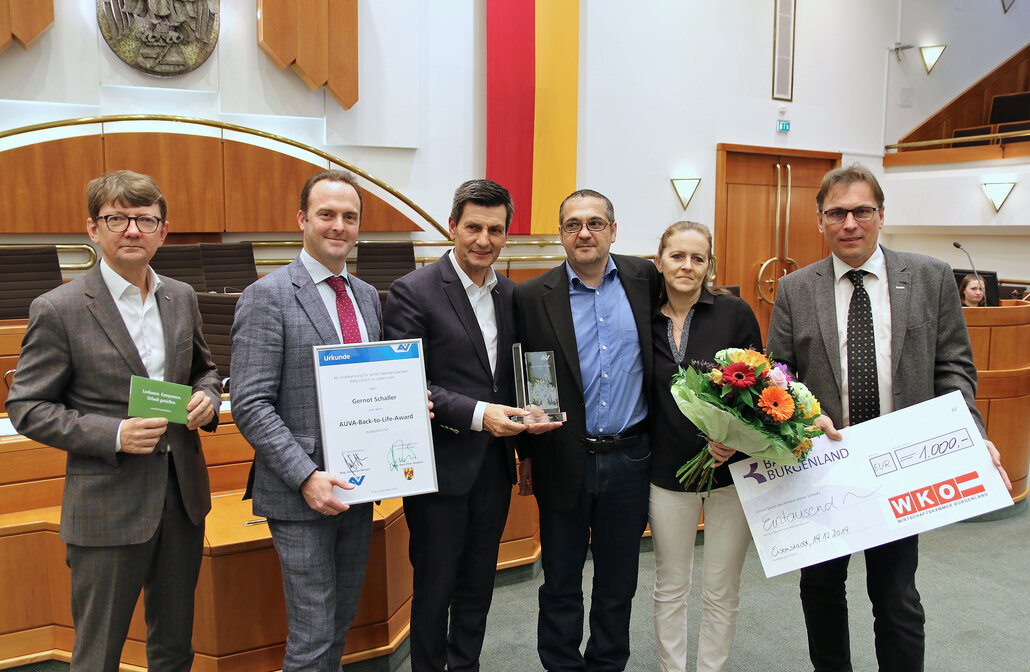 „Back to life–Award“ für Gernot Schaller aus Purbach - Land Burgenland