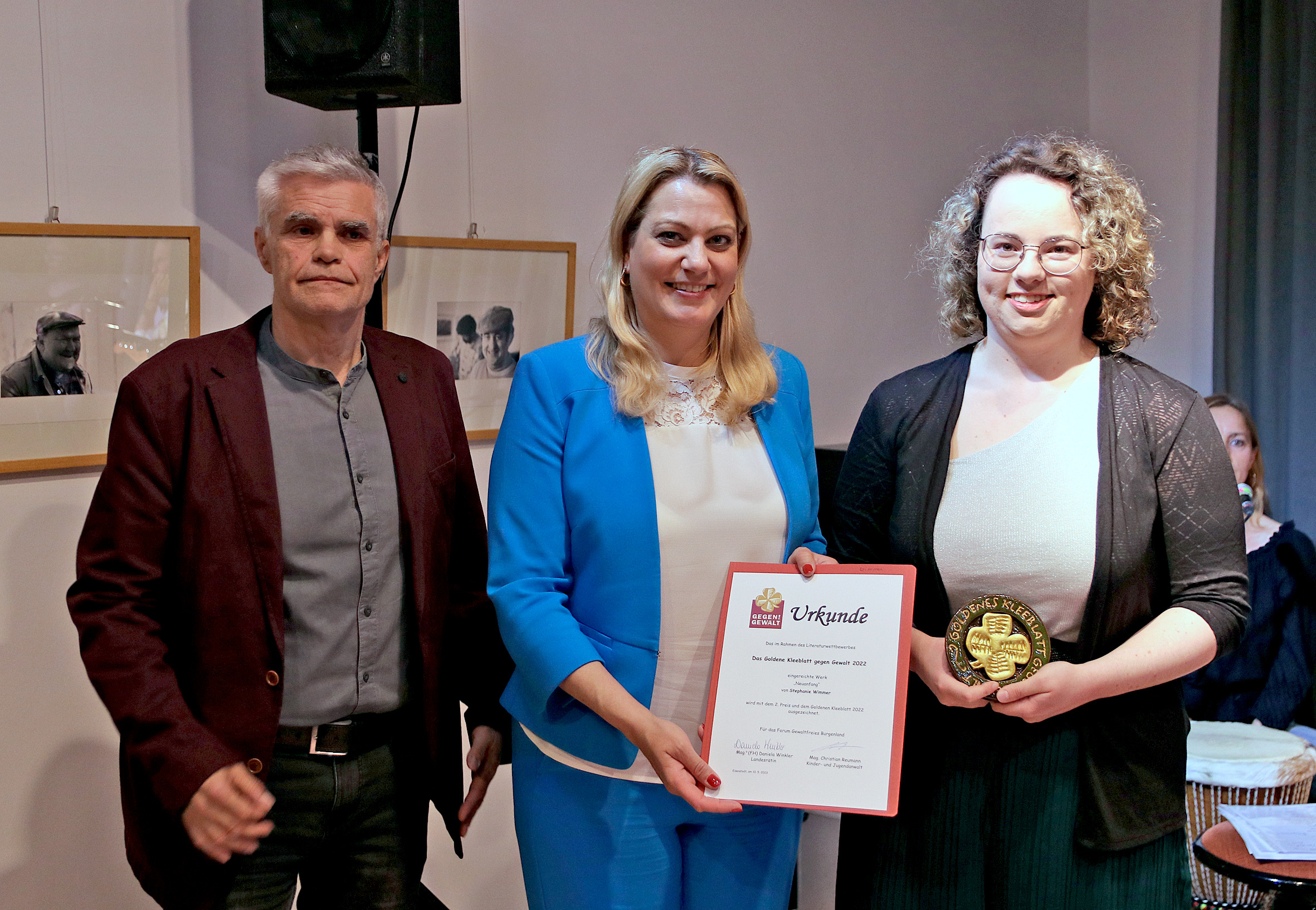 Goldene Kleeblätter gegen Gewalt 2022 verliehen - Land Burgenland